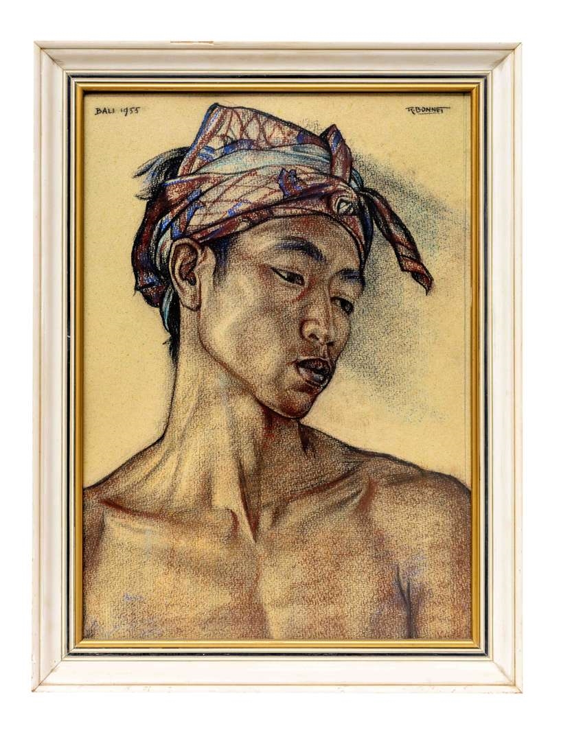 Rudolf Bonnet | Portrait of a young Balinese man | MutualArt