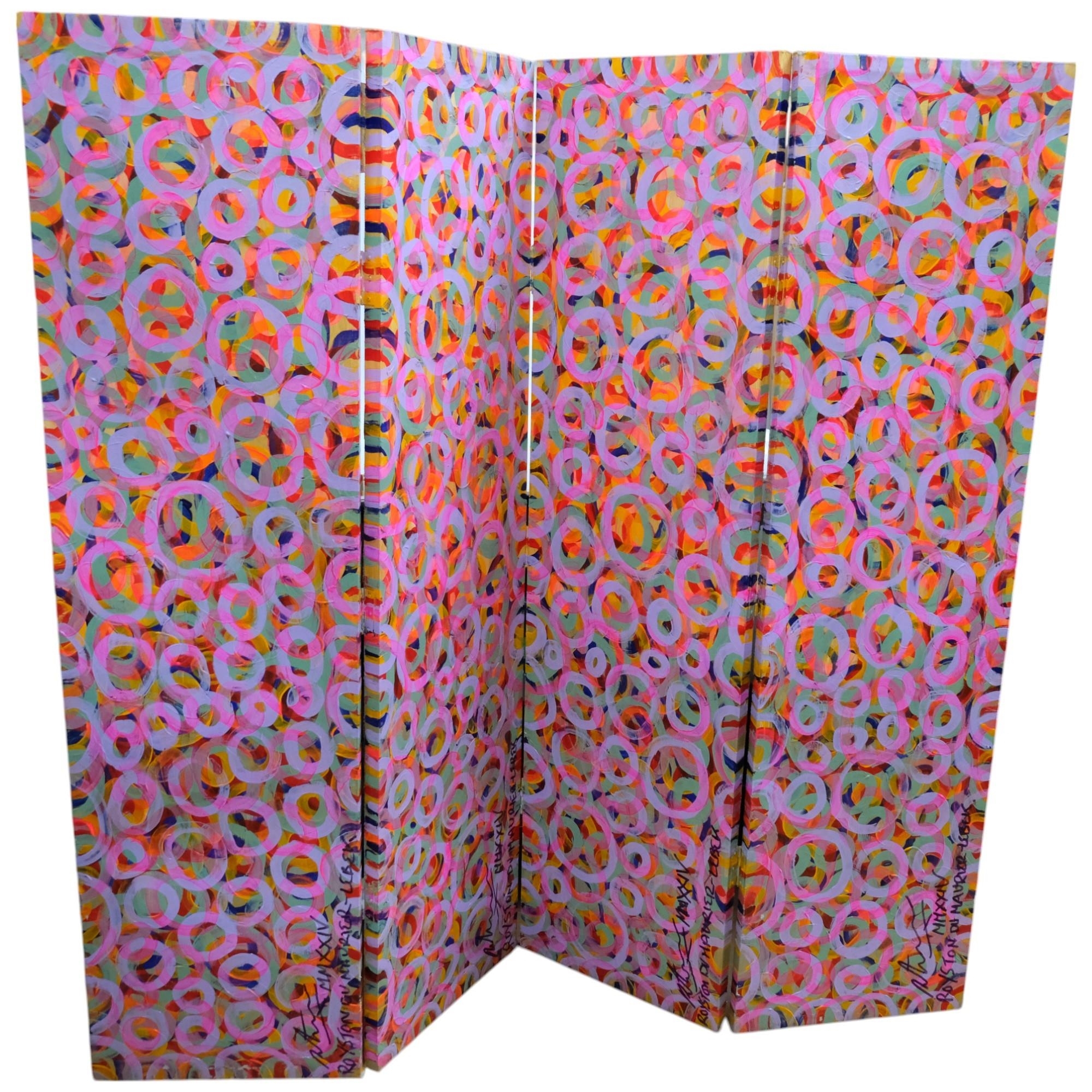 Royston du Maurier-Lebek | A handmade psychedelic 4-fold screen room ...