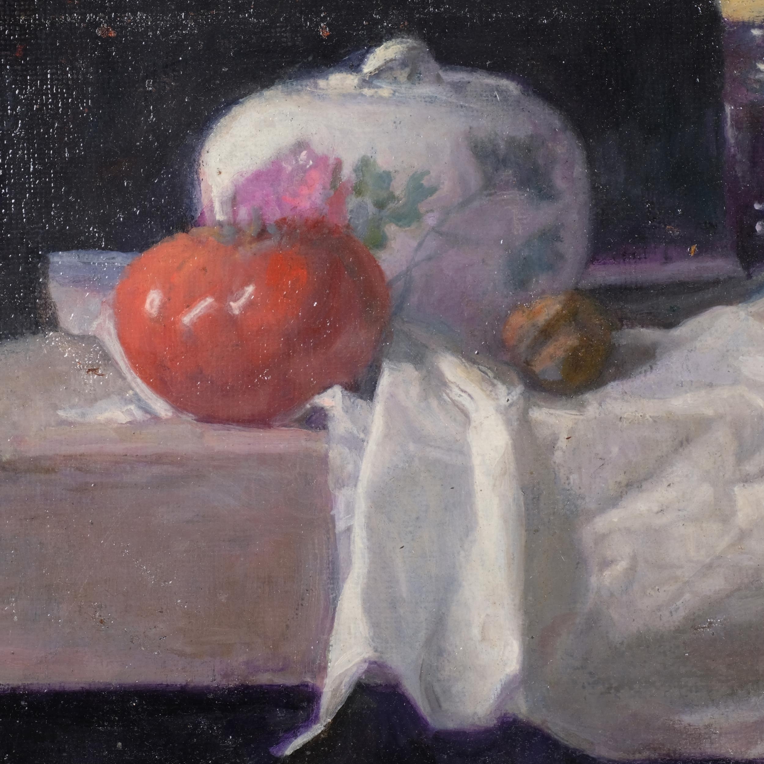George Weissbort | still life a table of fruit and a jar of jam | MutualArt