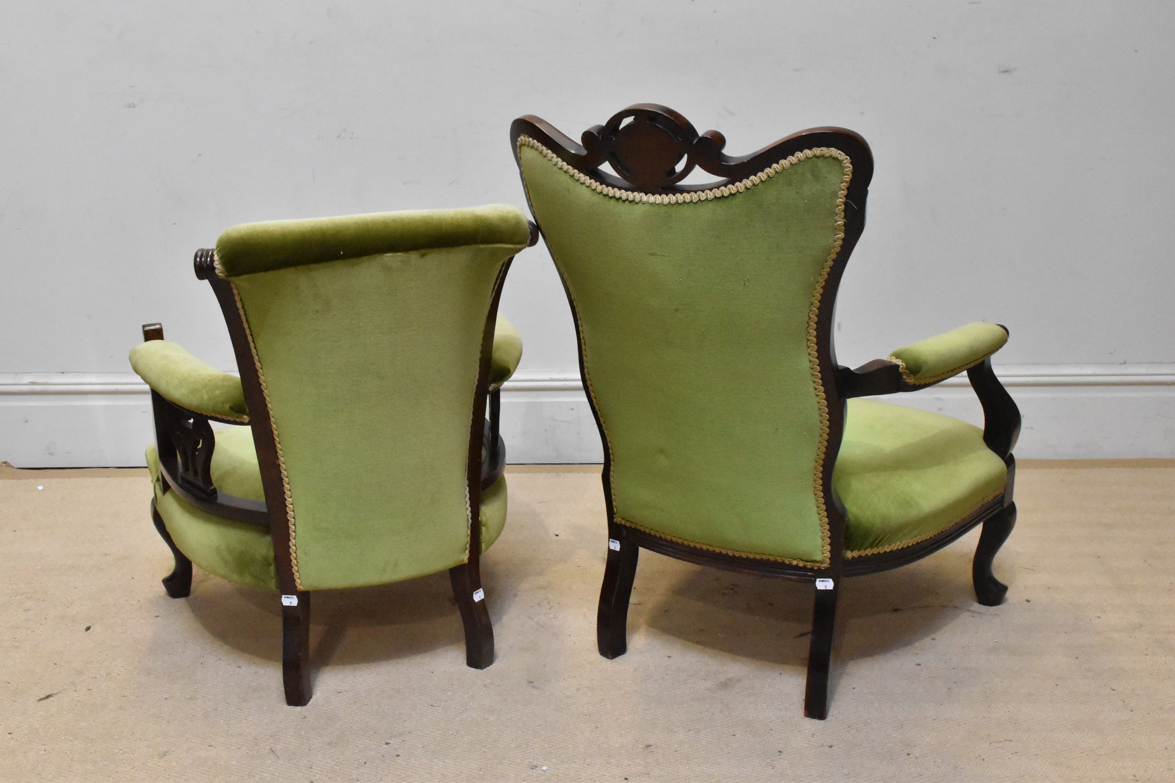 Similar | A Victorian gentlemans open-sided elbow chair and a similar ...