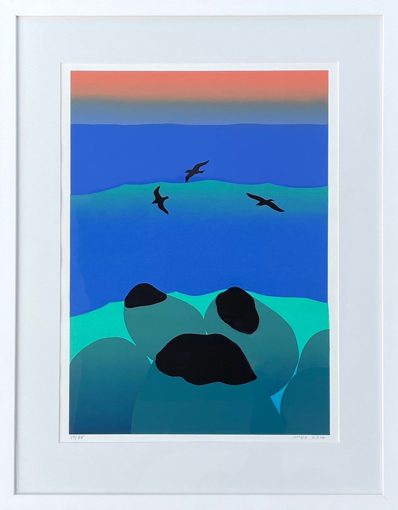 Michael Smither | Three Dark Gulls Three Dark Rocks (2014) | MutualArt
