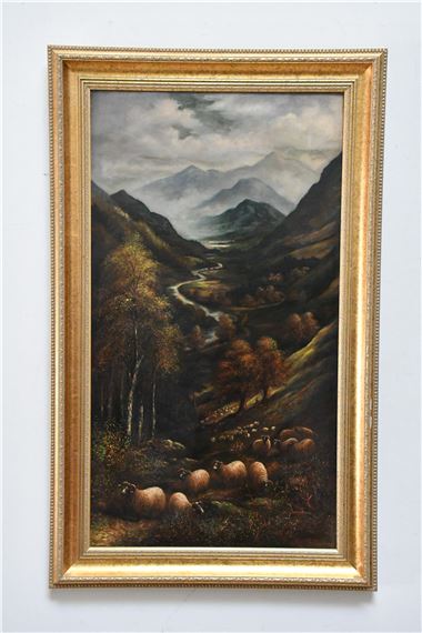 Herbert H. St. John Jones | landscape with sheep | MutualArt