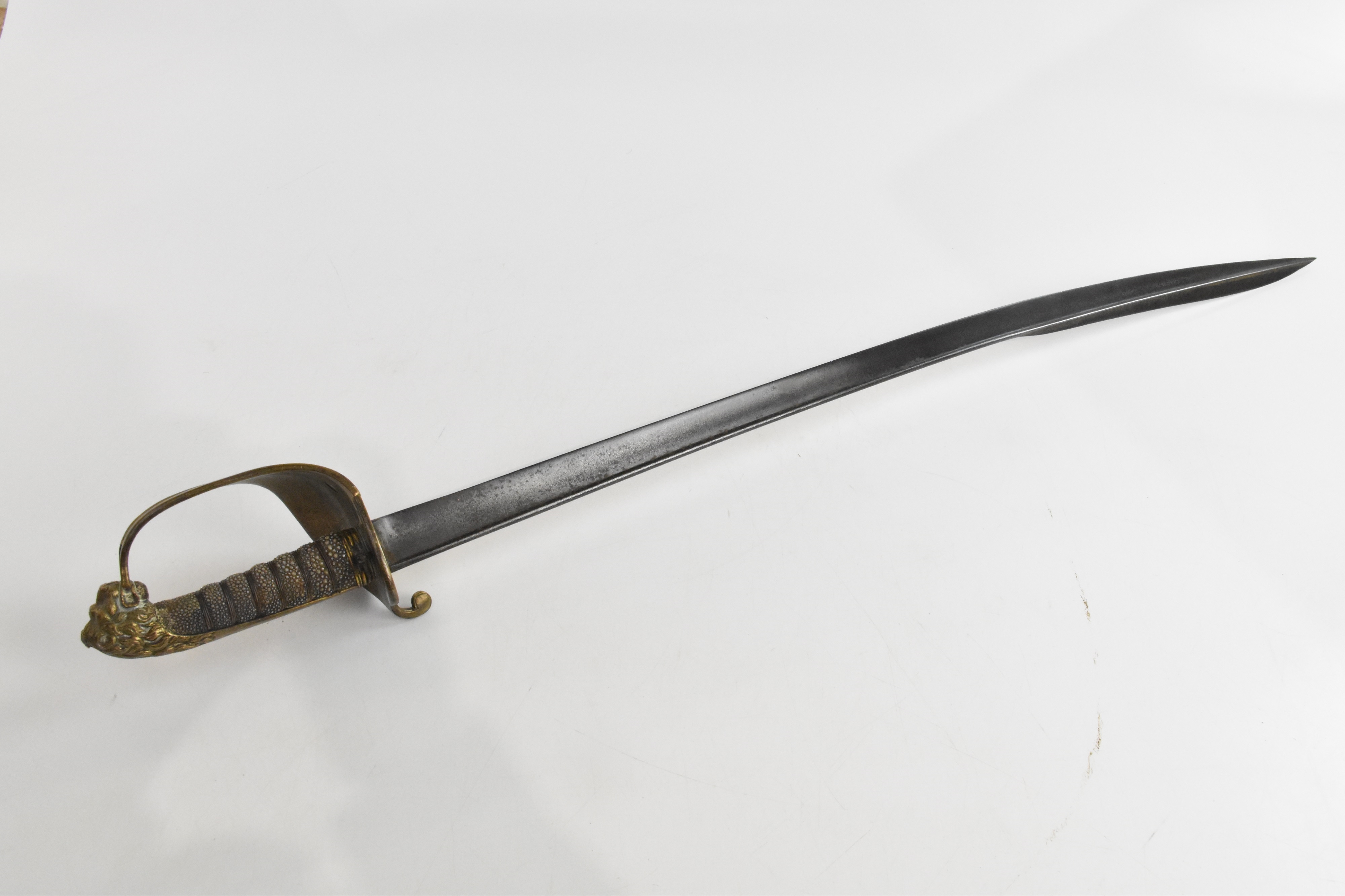 SWORD | A British 1827 pattern naval officer's sword with lion head ...