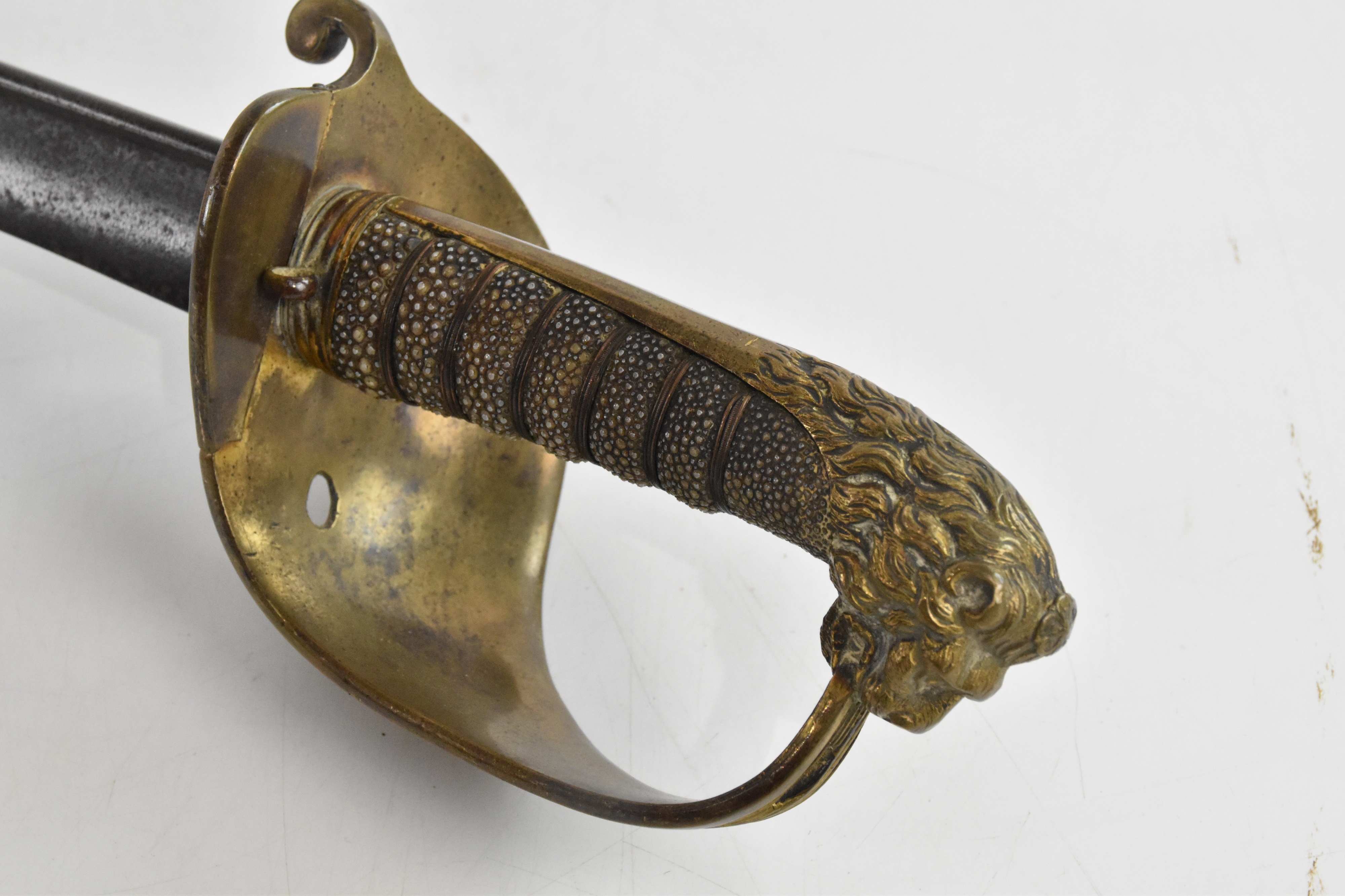 SWORD | A British 1827 pattern naval officer's sword with lion head ...