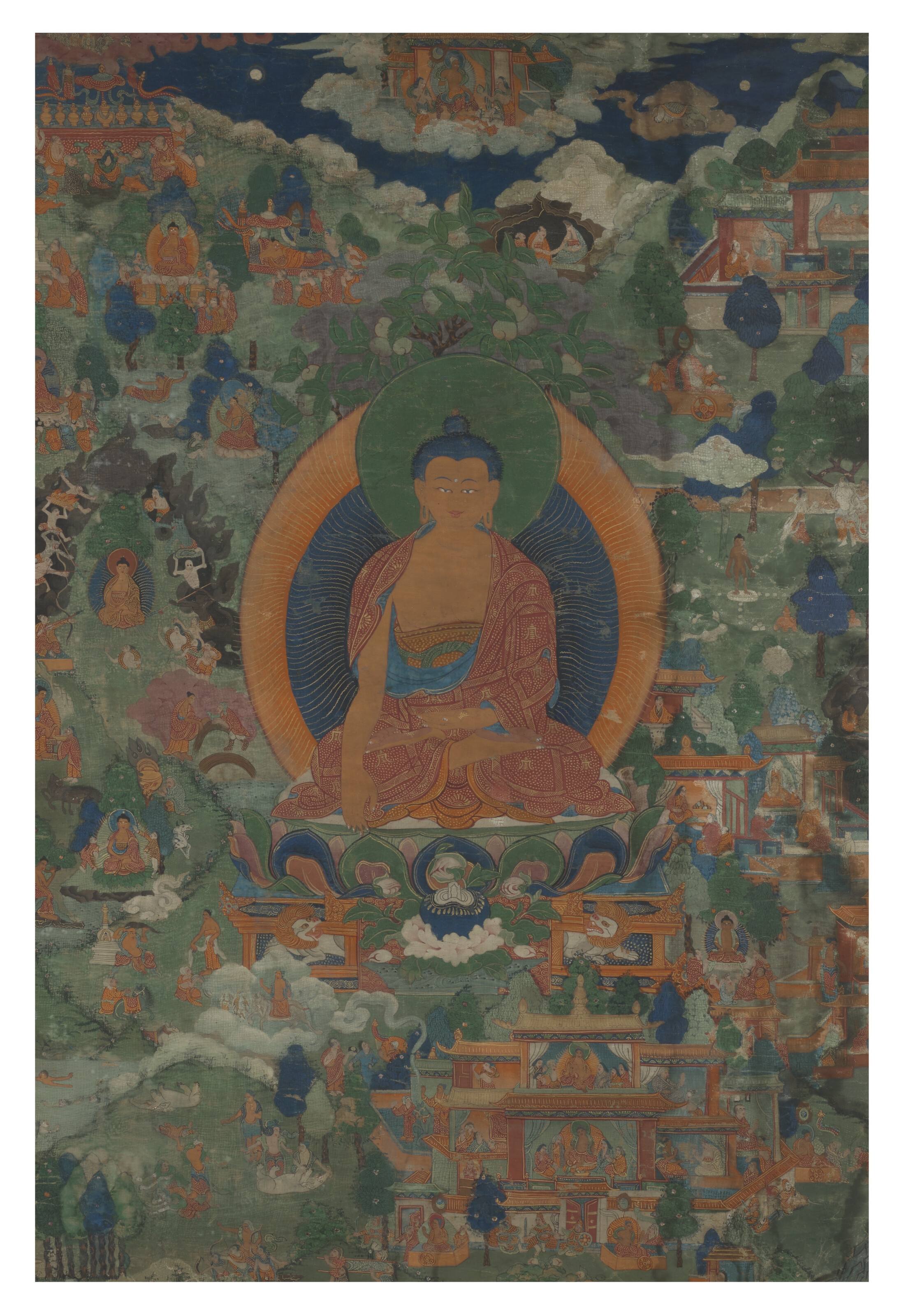 Tibetan School, 18th Century | A PAINTING OF BUDDHA SHAKYAMUNI WITH ...
