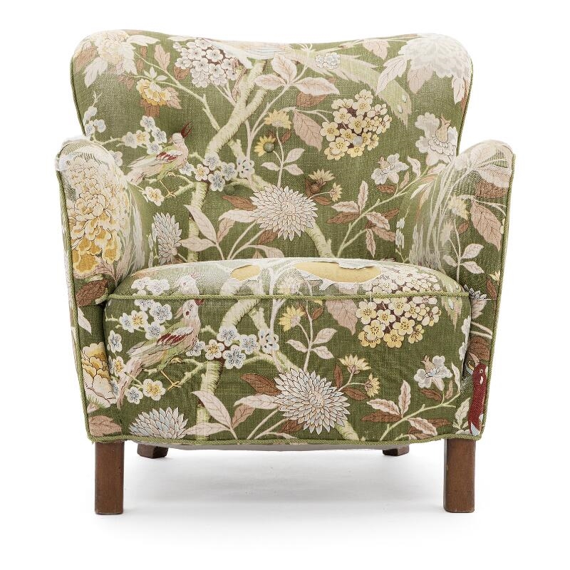 Fritz Hansen | Easy chair with stained beech legs | MutualArt