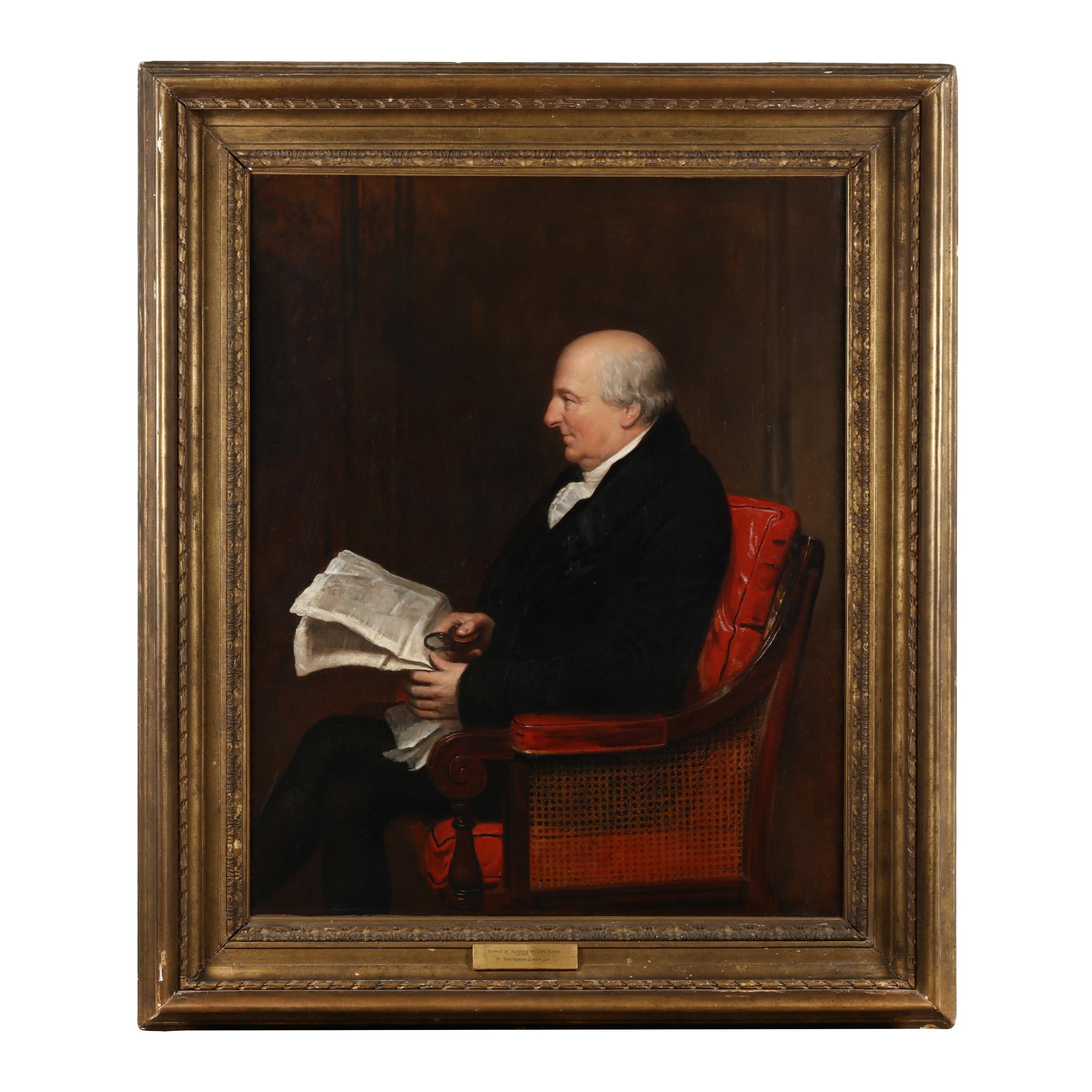 John Watson Gordon | Portrait of Reverend William Horne (1821) | MutualArt