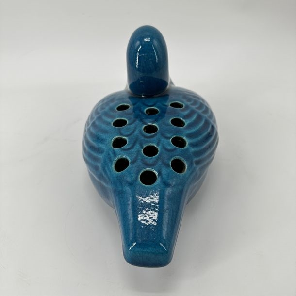 Pol Chambost | Duck in blue glazed ceramic | MutualArt
