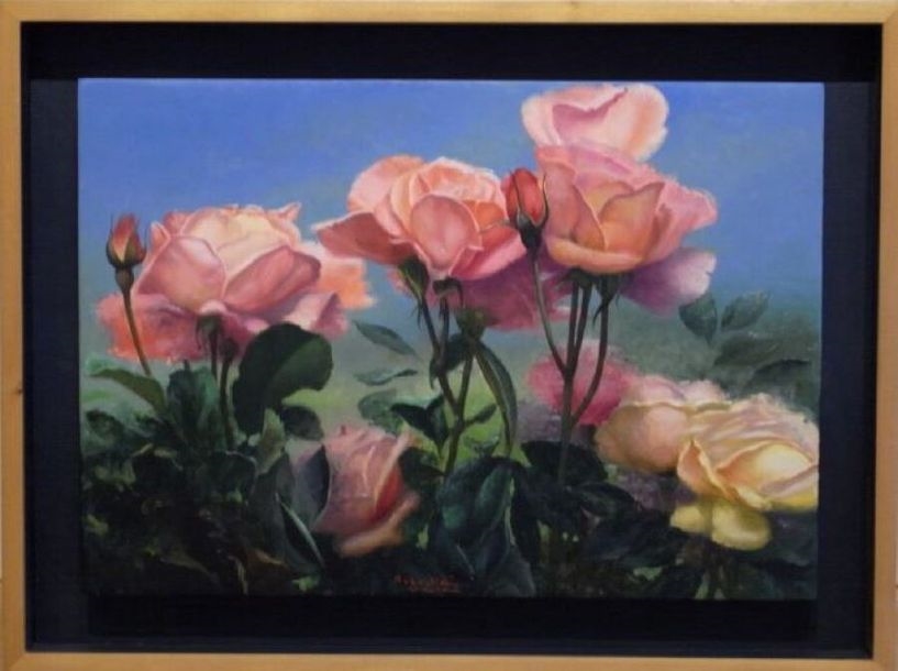 Francisco Sebastián Nicolau | Pink Roses | MutualArt
