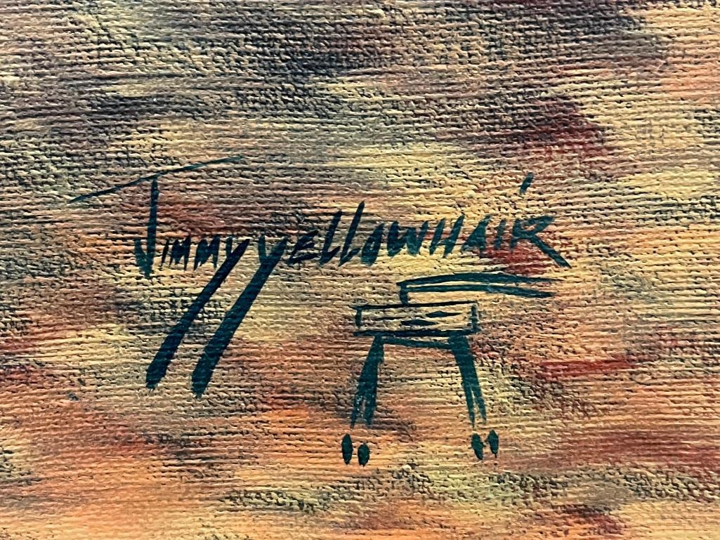 Jimmy Yellowhair | Large Oil Painting | MutualArt