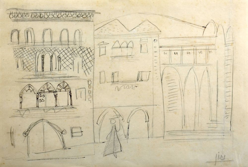 Avraham Naton | Houses on the street | MutualArt