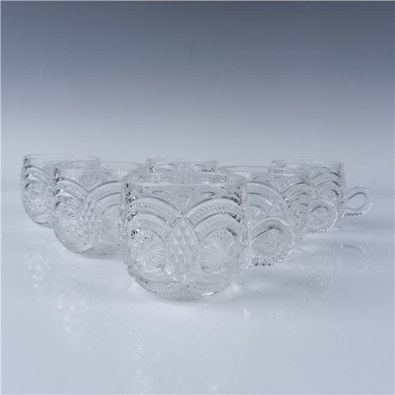 Punch | 6pc Pressed Glass Punch Cups | MutualArt