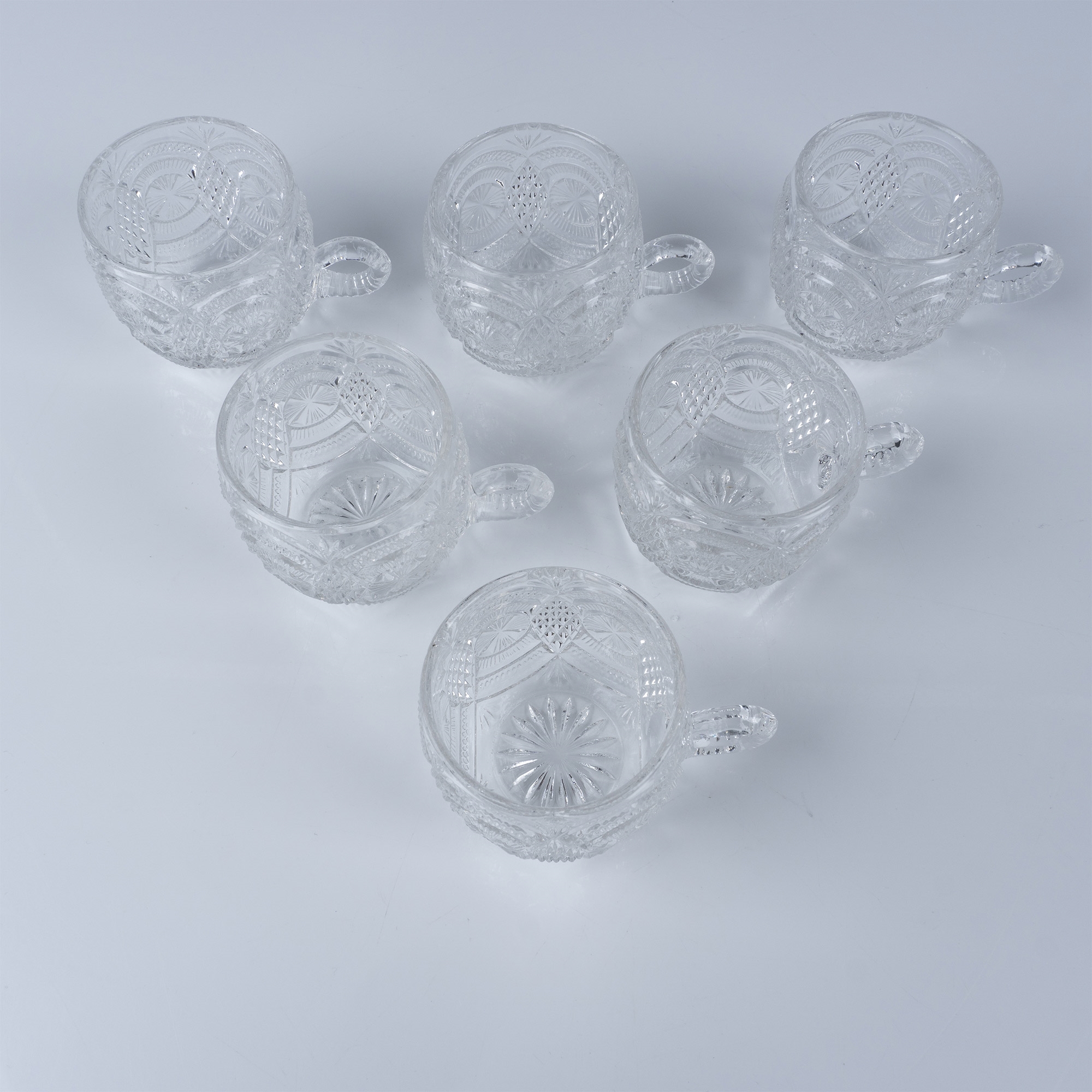 Punch | 6pc Pressed Glass Punch Cups | MutualArt