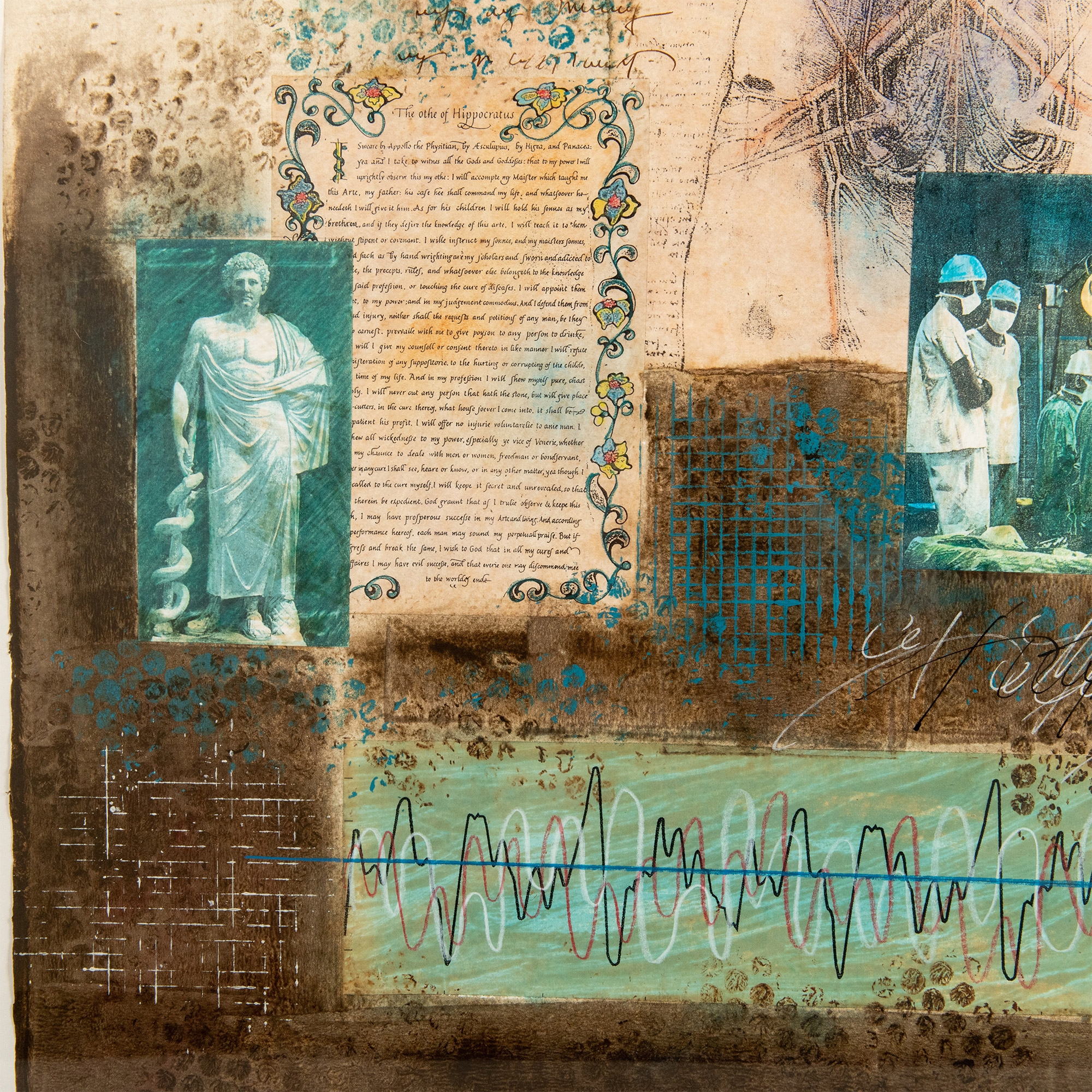 Annabel Hewitt | Large original collage on wove paper entitled Medical ...