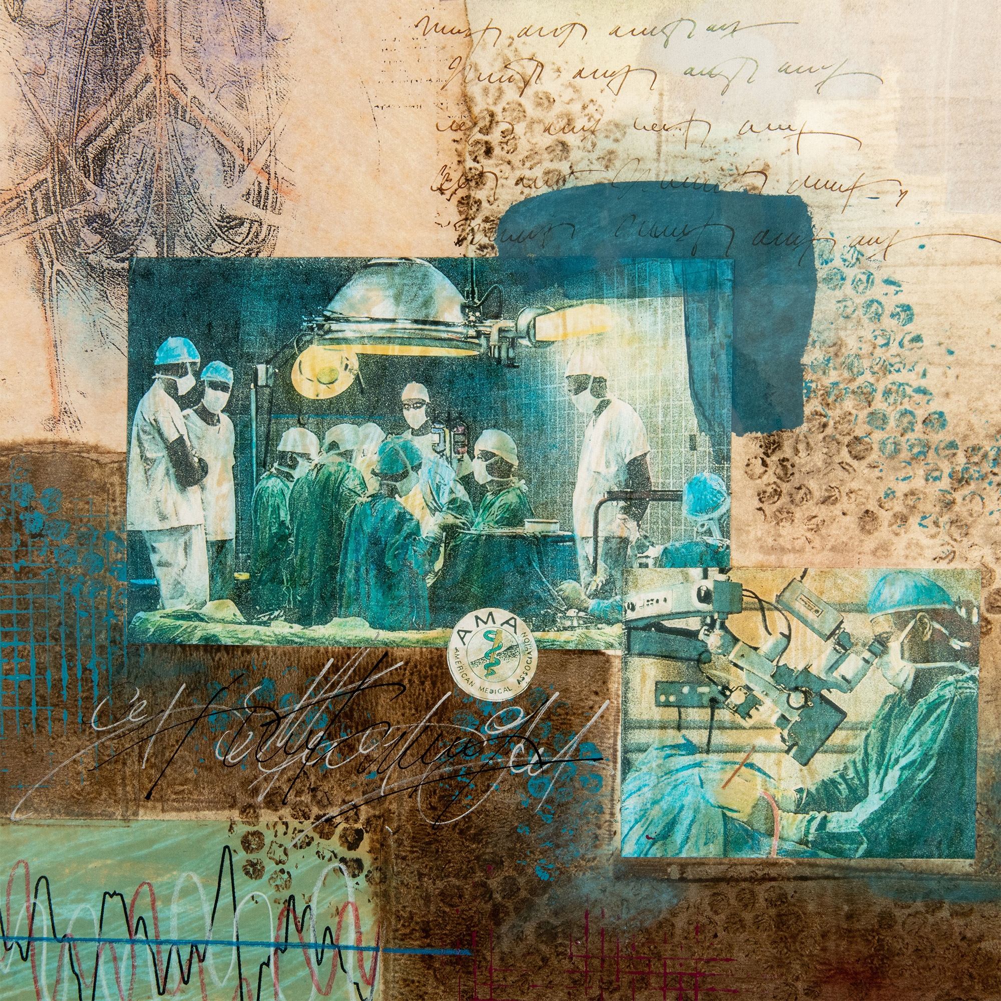 Annabel Hewitt | Large original collage on wove paper entitled Medical ...