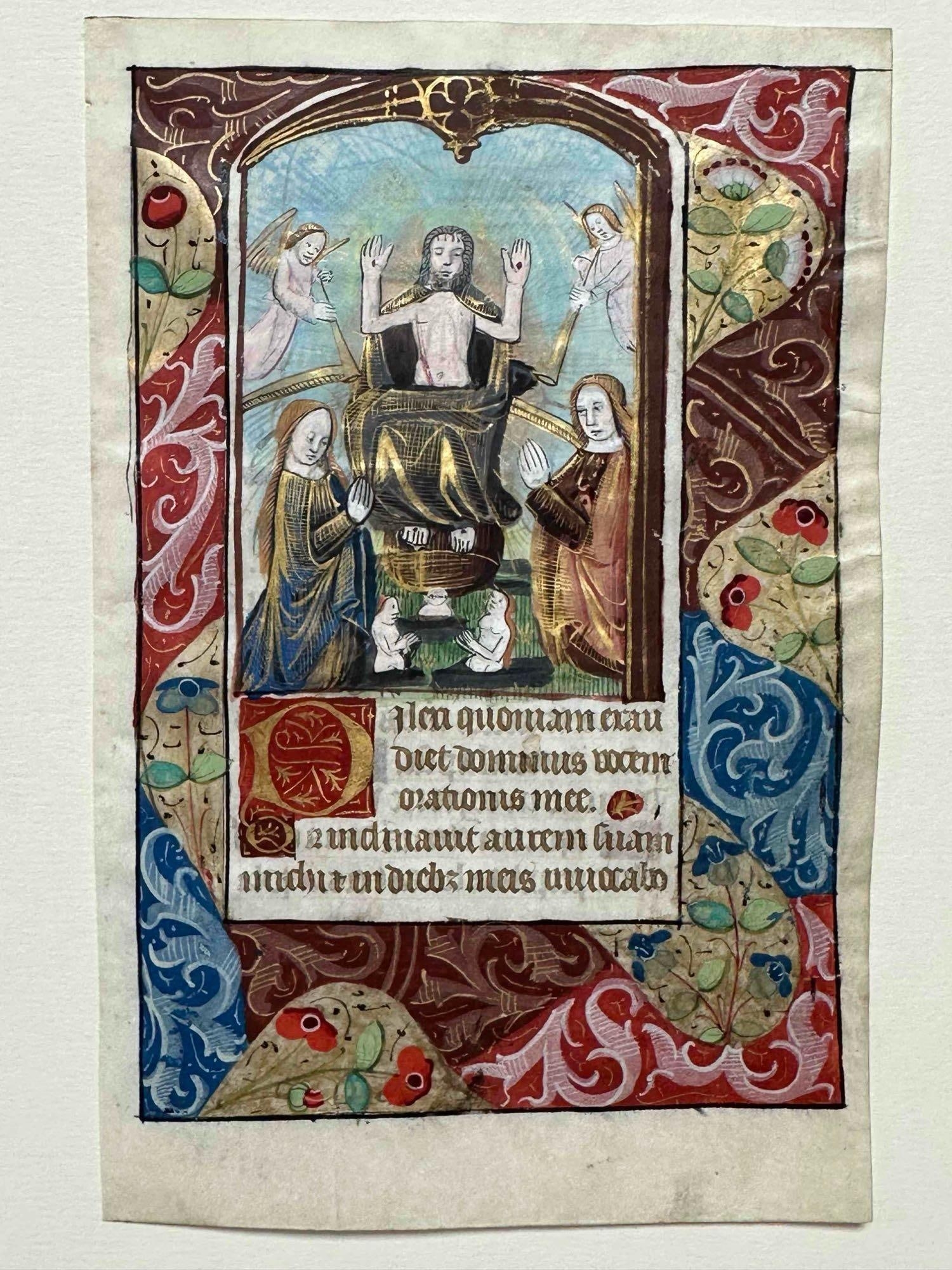 Gothic | 19th Century Gold Leaf and Tempera on Vellum Manuscript (Circa ...