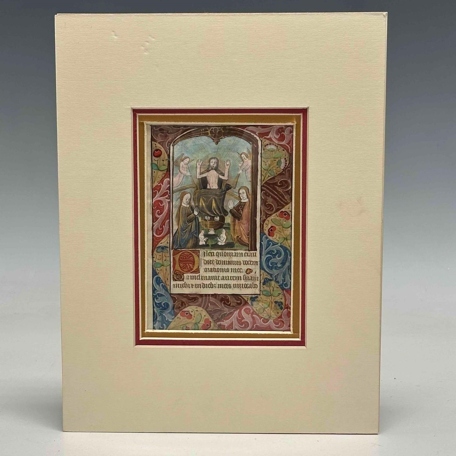 Gothic | 19th Century Gold Leaf and Tempera on Vellum Manuscript (Circa ...