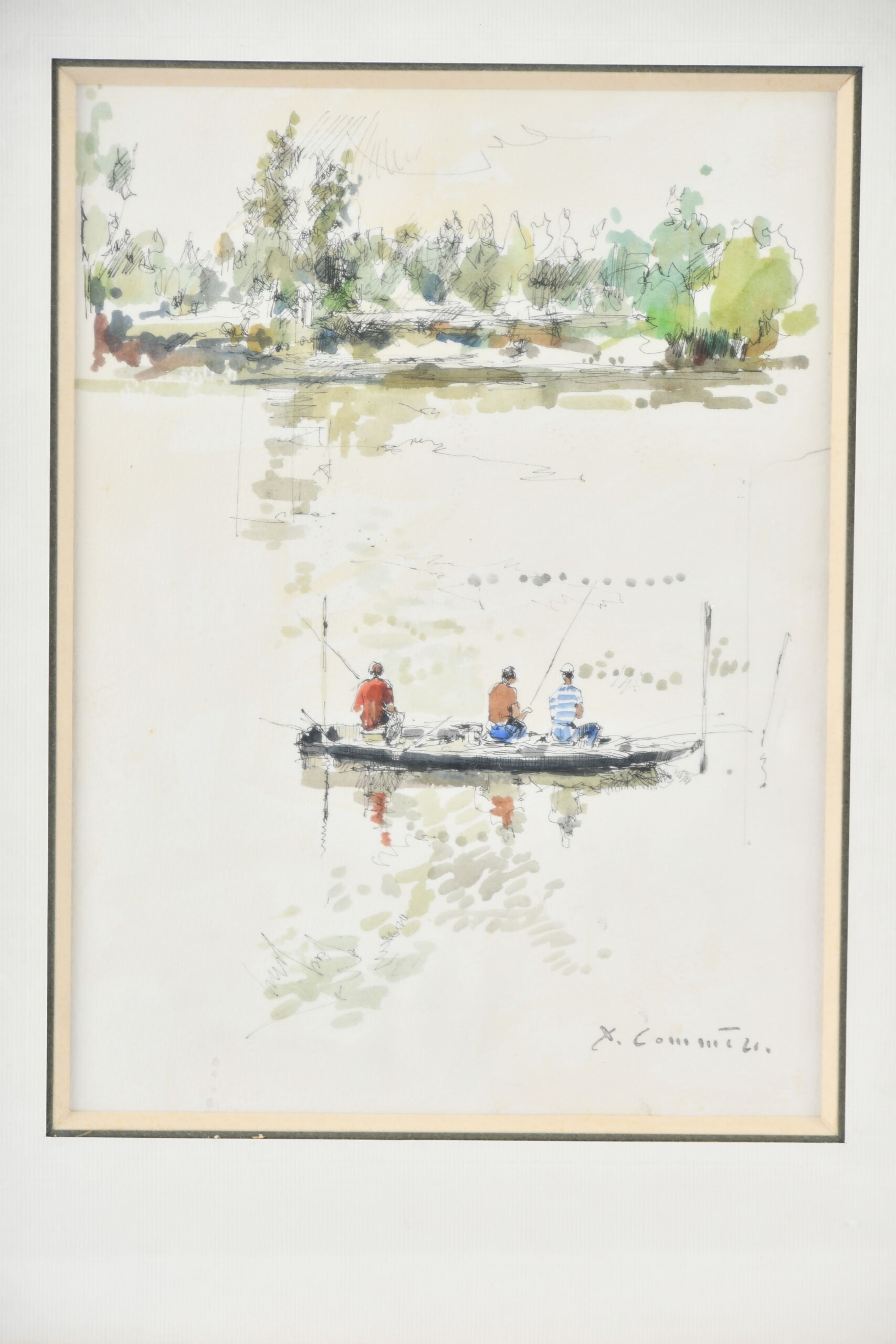 Jean-Yves Commère | Pêcheurs sur la barque | MutualArt