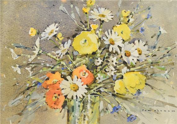 Tom Oldham | Tom Oldham (British 1928-2019) watercolour, attractive ...
