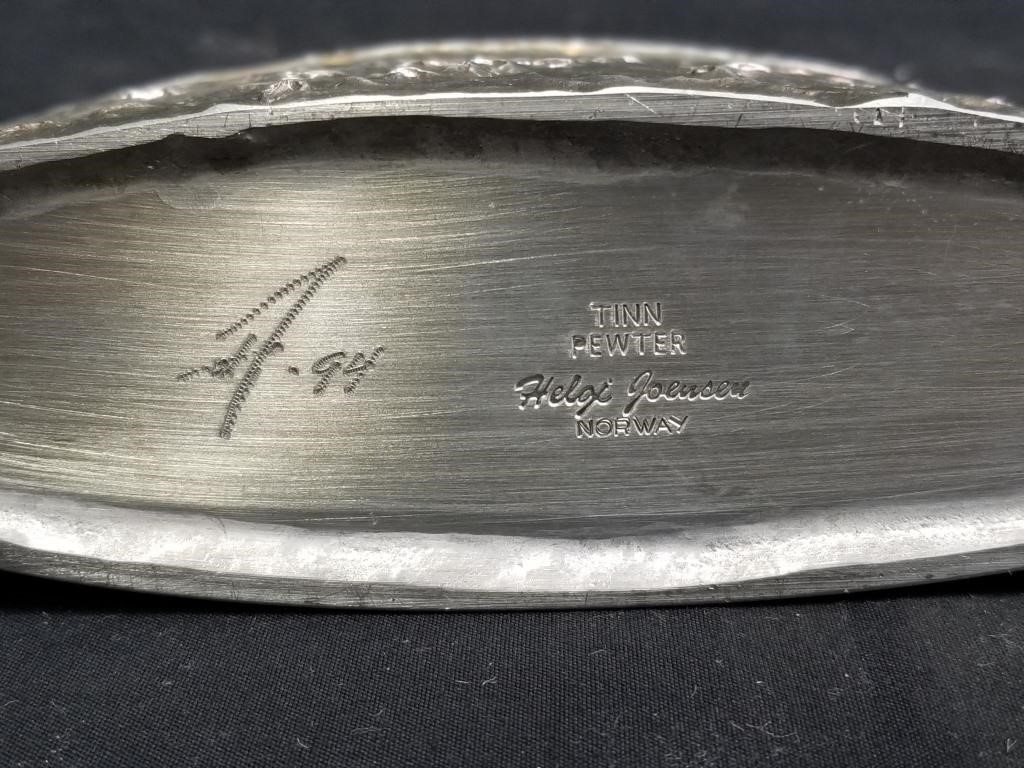 Helgi Joensen | Signed Helgi Joensen Norwegian pewter vase | MutualArt