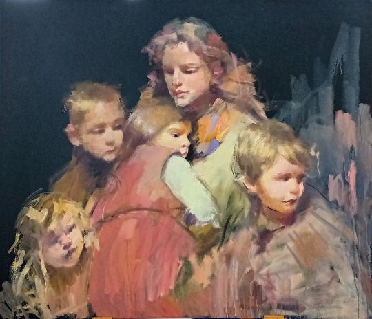 Robert Lenkiewicz | Portrait of Amanda and Four Children (Circa 2000 ...