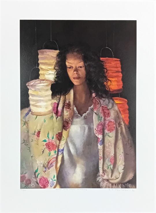 Robert Lenkiewicz | Anna with Paper Lanterns | MutualArt