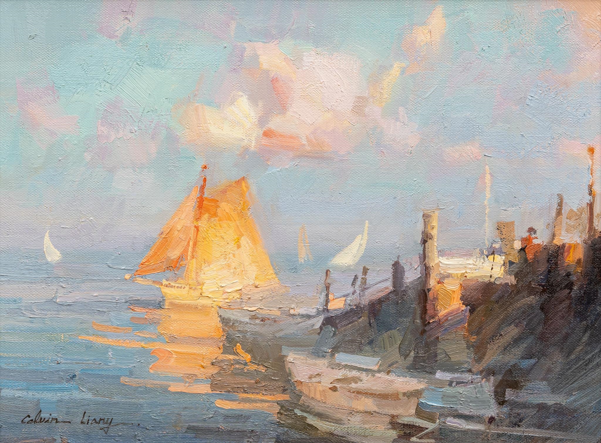 Calvin Liang | Sailboats in the Bay | MutualArt
