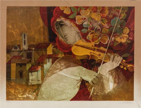 Àlvar Suñol | Alvar SUNOL MUNOZ RAMOS (Born 1935) Woman with violin ...