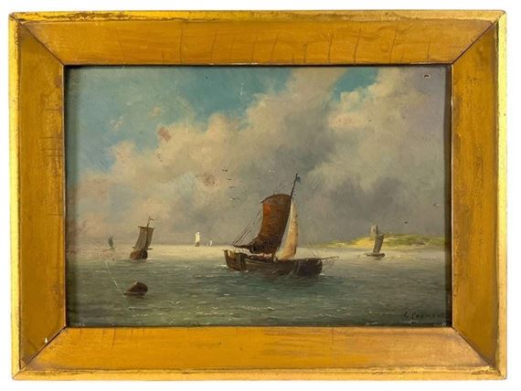 Auguste Coomans | Auguste Coomans Oil on Mahogany Panel | MutualArt