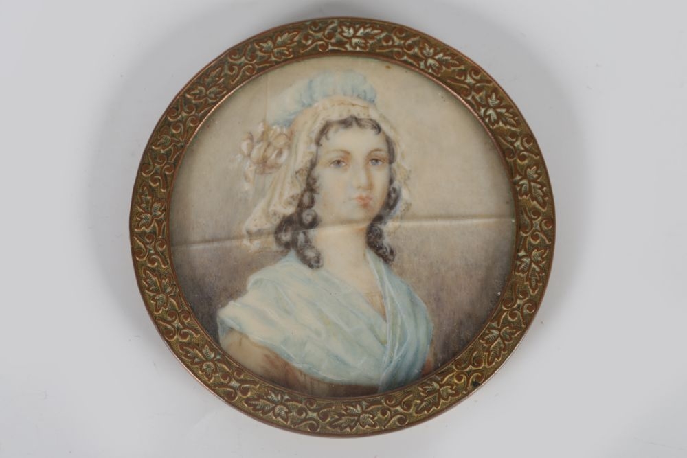 Young | 19TH-CENTURY CIRCULAR PORTRAIT MINIATURE (19th Century) | MutualArt