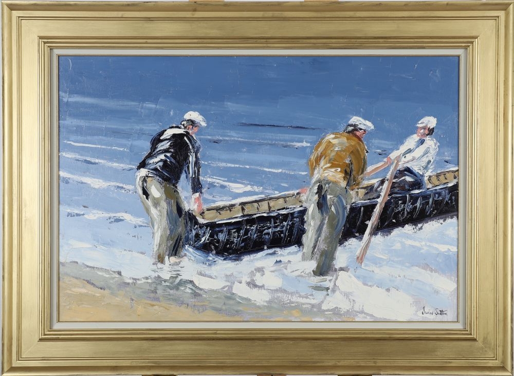Ivan Sutton | Launching Curragh, Aran Mor Island, Co | MutualArt