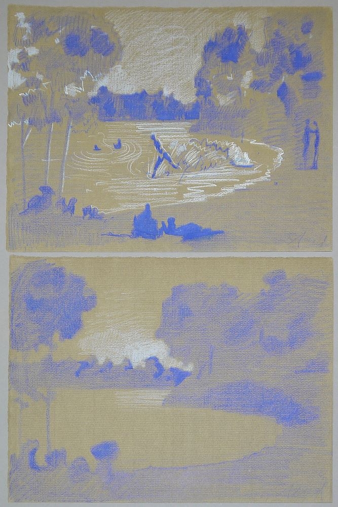 Reinhard Stangl | 2 x Seelandschaften | MutualArt