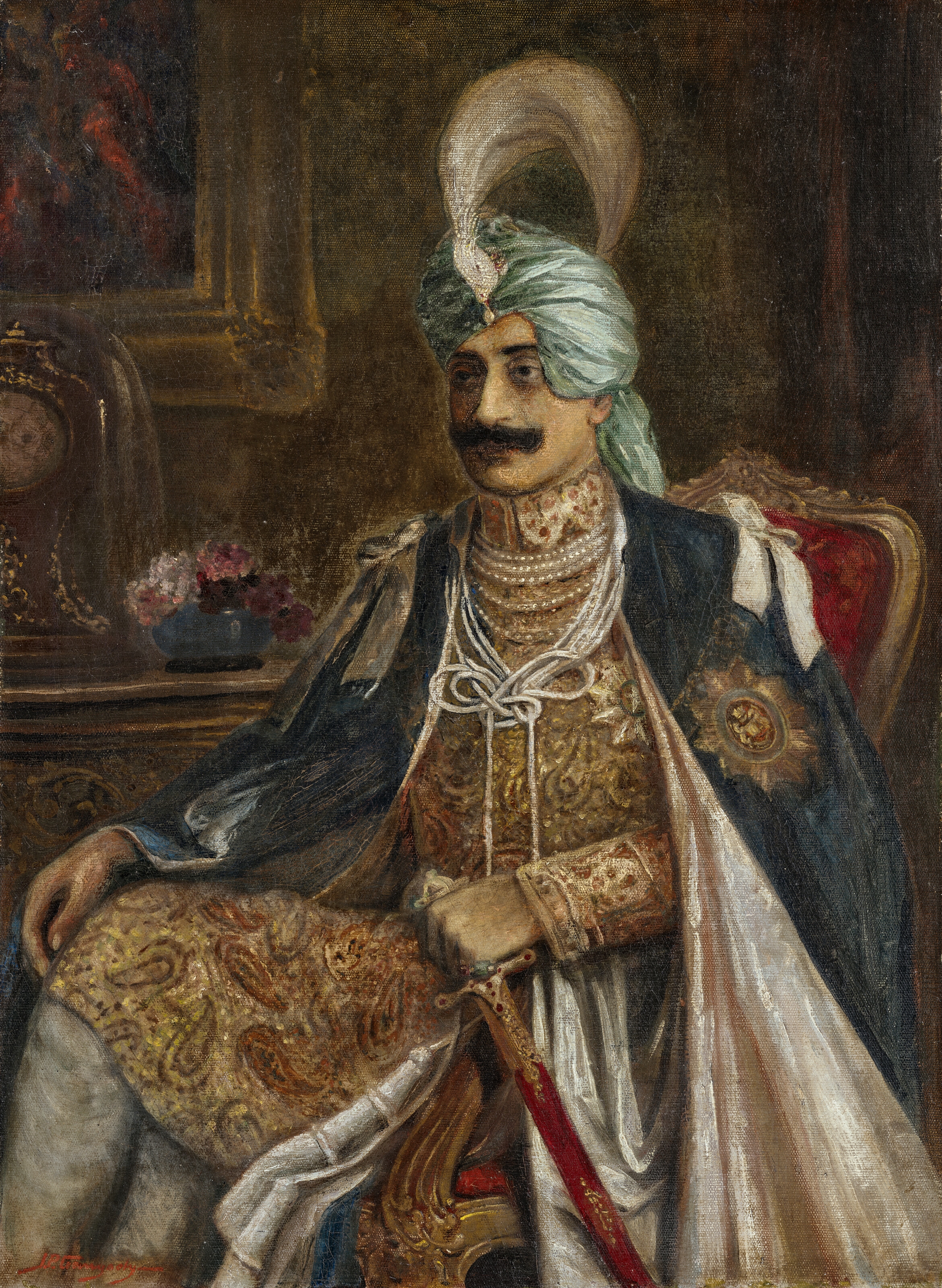 Jamini Prakash Gangooly | Untitled (Portrait of Wasif Ali Mirza, Nawab ...