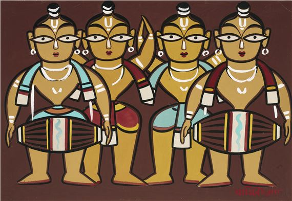 Jamini Roy | Untitled (Kirtan) (1966) | MutualArt