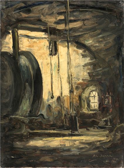 Armand Jamar | L'intérieur d'un moulin à vent | MutualArt