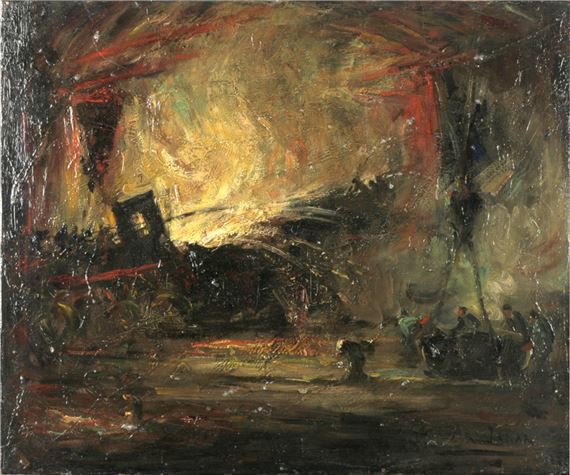 Armand Jamar | La Coulée de l'acier Valenciennes - 1933 (1933) | MutualArt