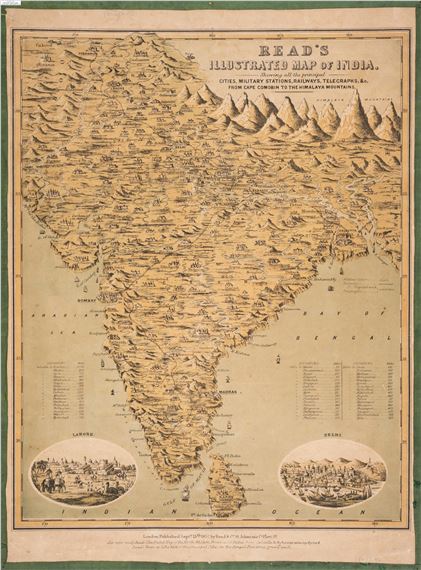 Philip Sidney Holland | Read's Illustrated Map of India, Shewing all the Principal Cities ...