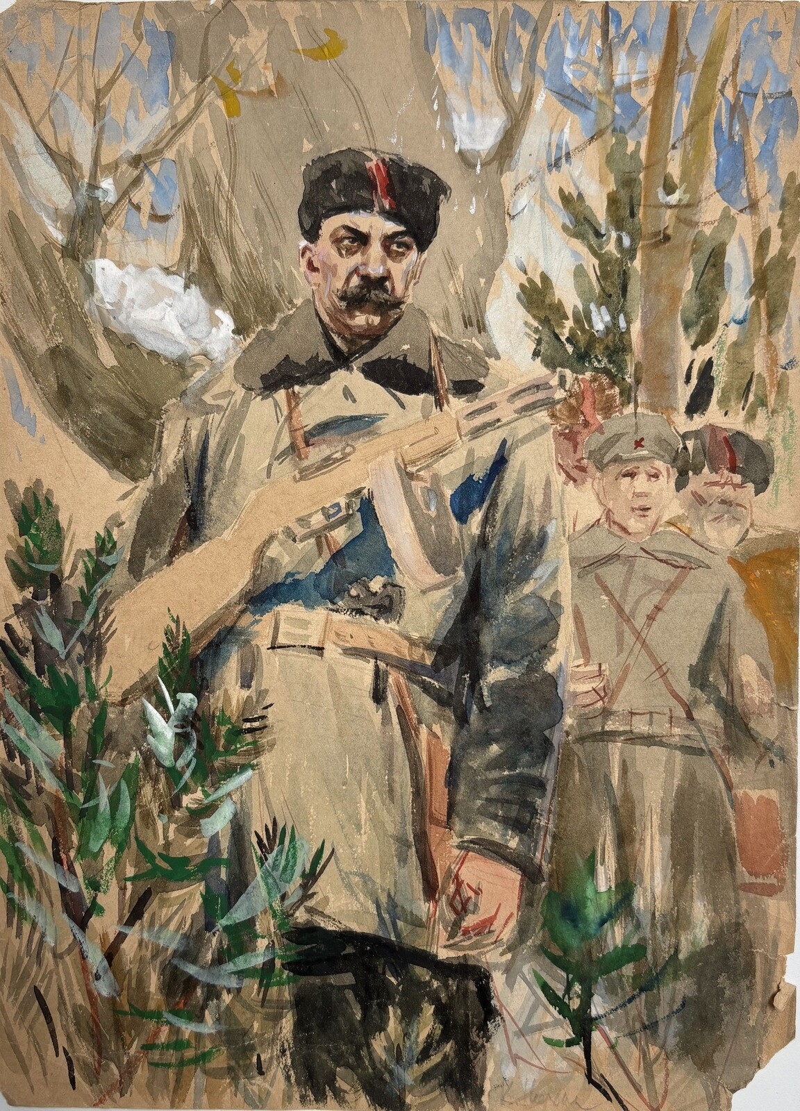 V.m. Seršin | Socialist realism, war illustration (1950s) | MutualArt