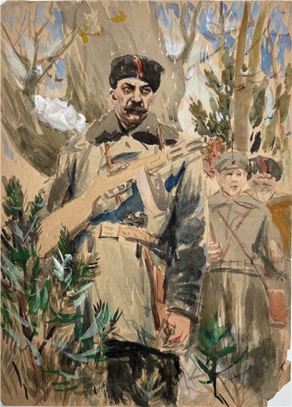 V.m. Seršin | Socialist realism, war illustration (1950s) | MutualArt