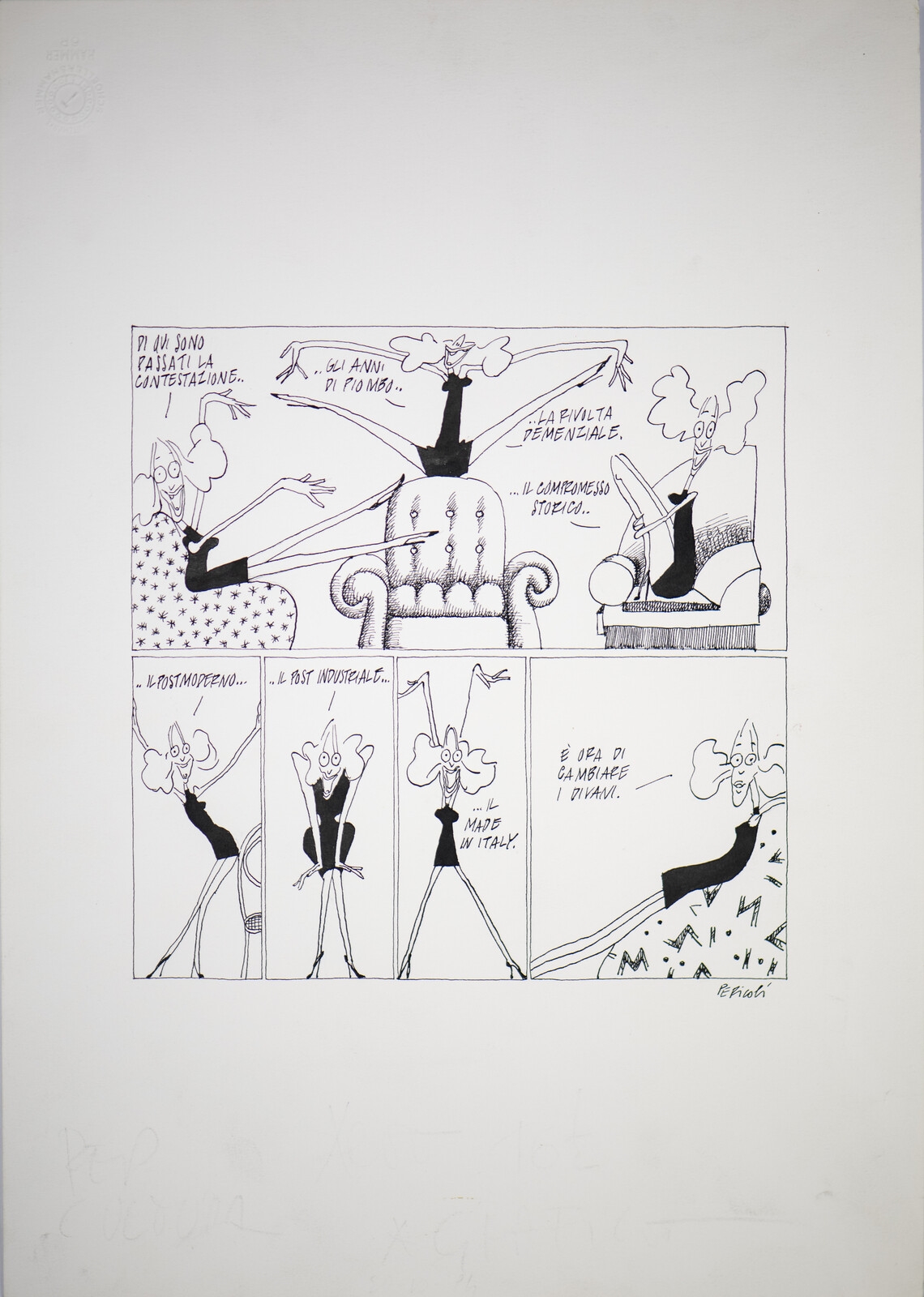 Tullio Pericoli | Il salotto di Fulvia (1984) | MutualArt