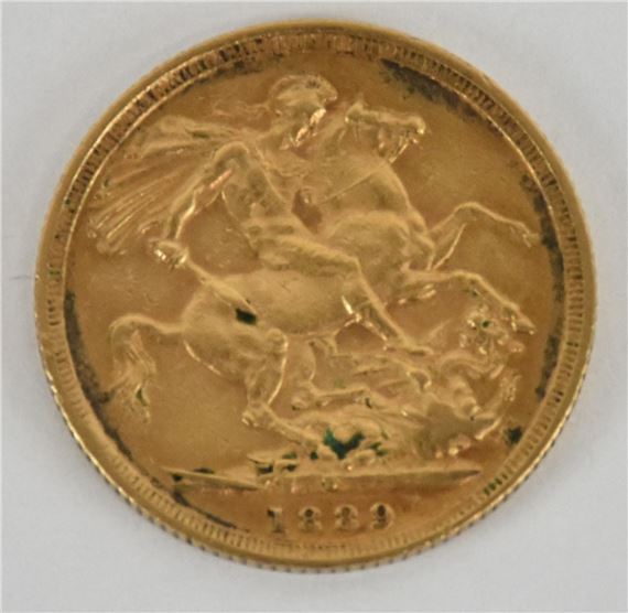 Queen Victoria | A Queen Victoria 1889 full sovereign (1889) | MutualArt
