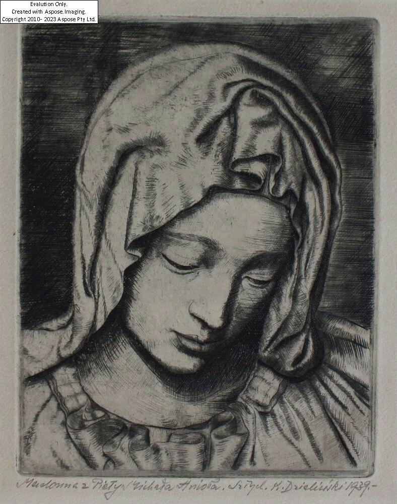 Jan Kazimierz Dzielinski | Madonna z Piety Michała Anioła, 1939 | MutualArt