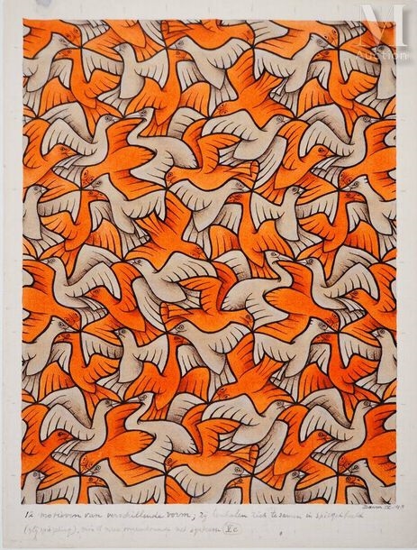 Maurits Cornelis Escher | Swarm of birds (2008) | MutualArt