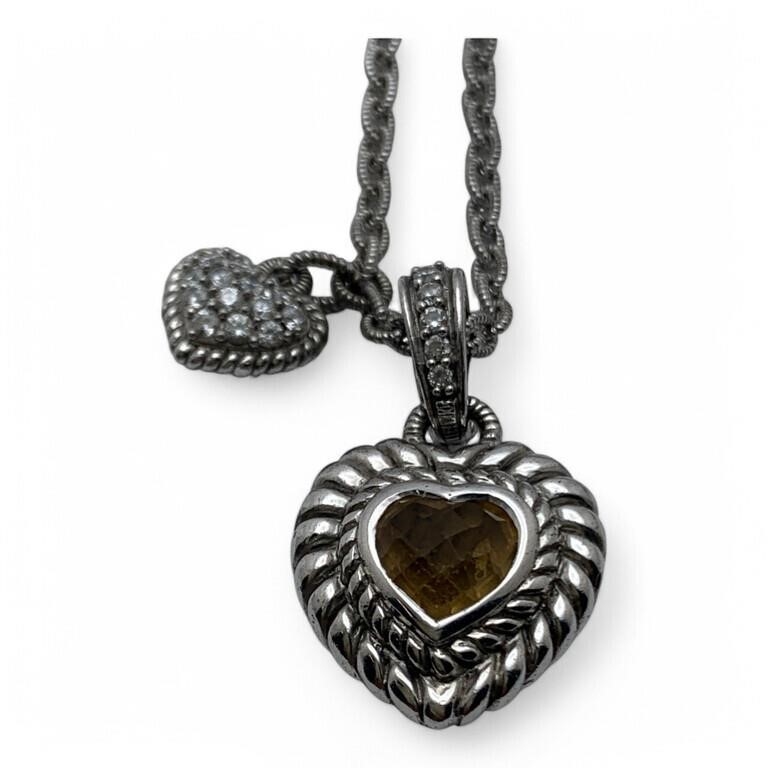 Judith Ripka | Judith Ripka Sterling Necklace W Heart Pendant | MutualArt