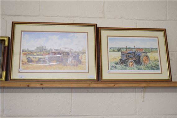 Steven Binks | coloured print Fordson Major and 1950's harvest (1950 ...