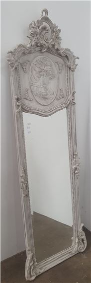 Above | A LIME WASHED FRENCH STYLE PIER MIRROR | MutualArt
