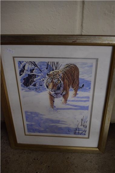 Stephen Gayford | three coloured prints of big cats | MutualArt