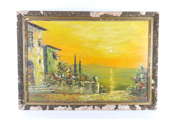 Romano Rossini | Mid Century Oil on Canvas by Rossini | MutualArt
