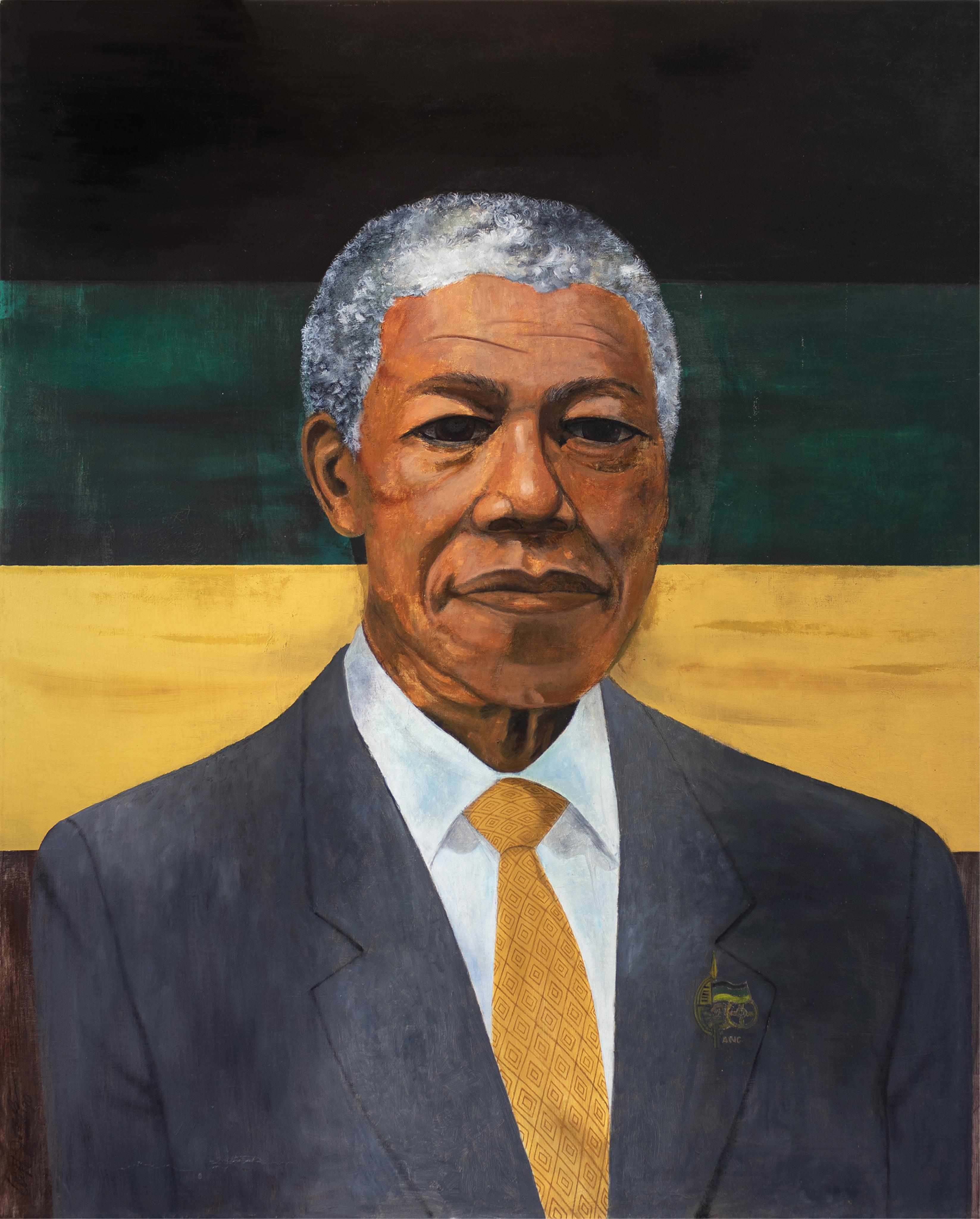 Cliff Joseph | Portrait of President Nelson Mandela (1990) | MutualArt