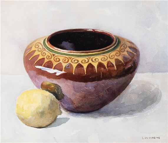 Laura Wheeler Waring | Still Life with Pottery and Lemon (1930) | MutualArt